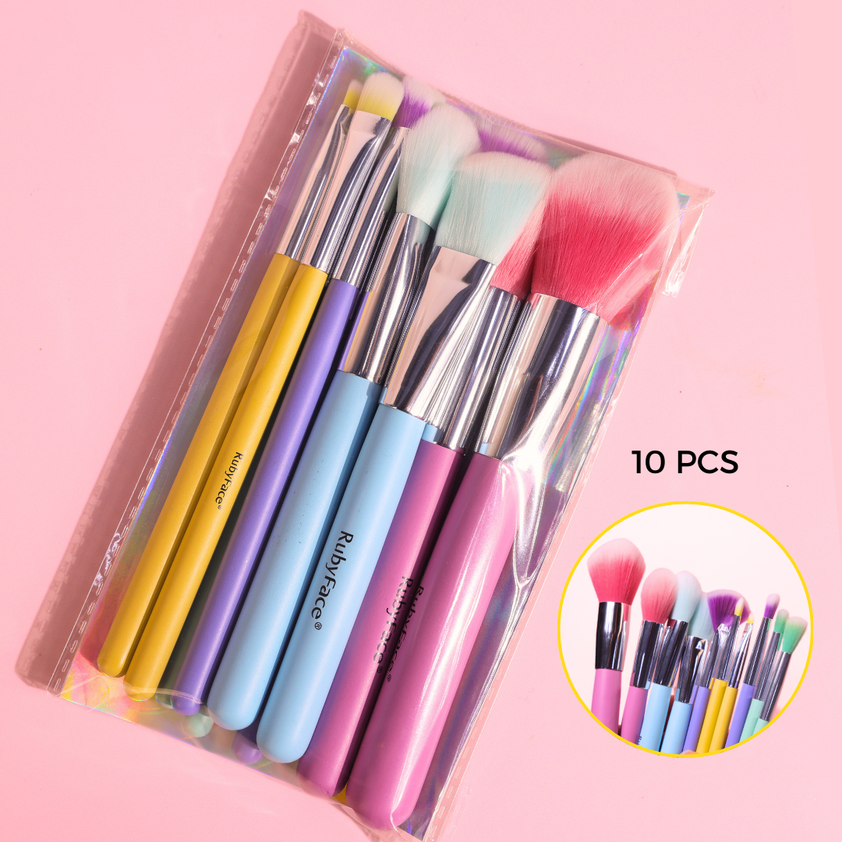 Ruby Face colorful brushes - 10 pcs – Ejalo
